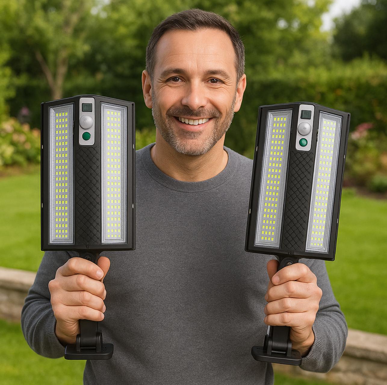 Pack 2x1 🌞 Ilumina tu patio y jardín con la lámpara solar más potente ...